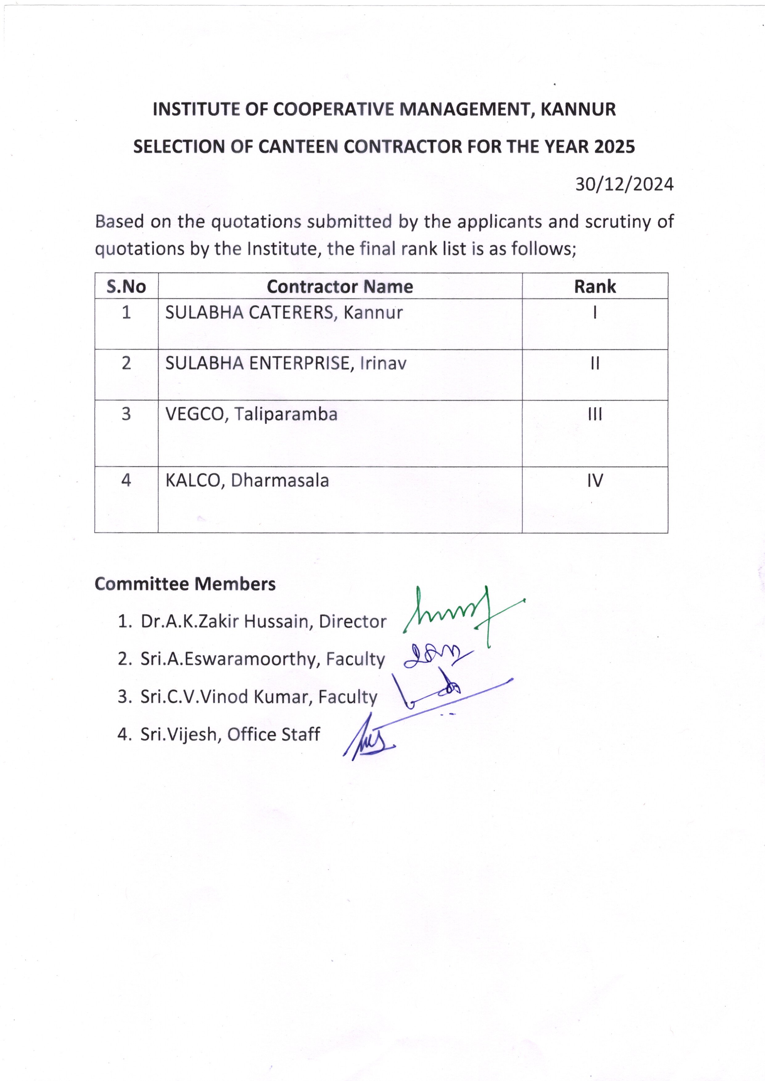 Institute of Cooperative Management Kannur